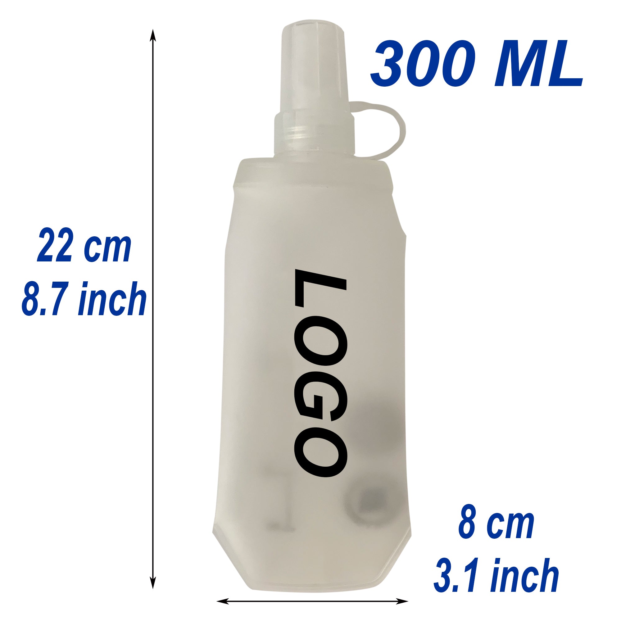 White Soft Water Flask 300 ML BPA Free Food Safety Running Water Bottl ...